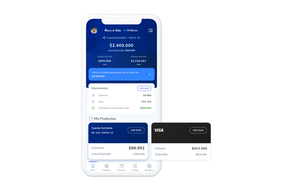 Banco de Chile estrenó nueva versión de la app Mi Banco - Chócale