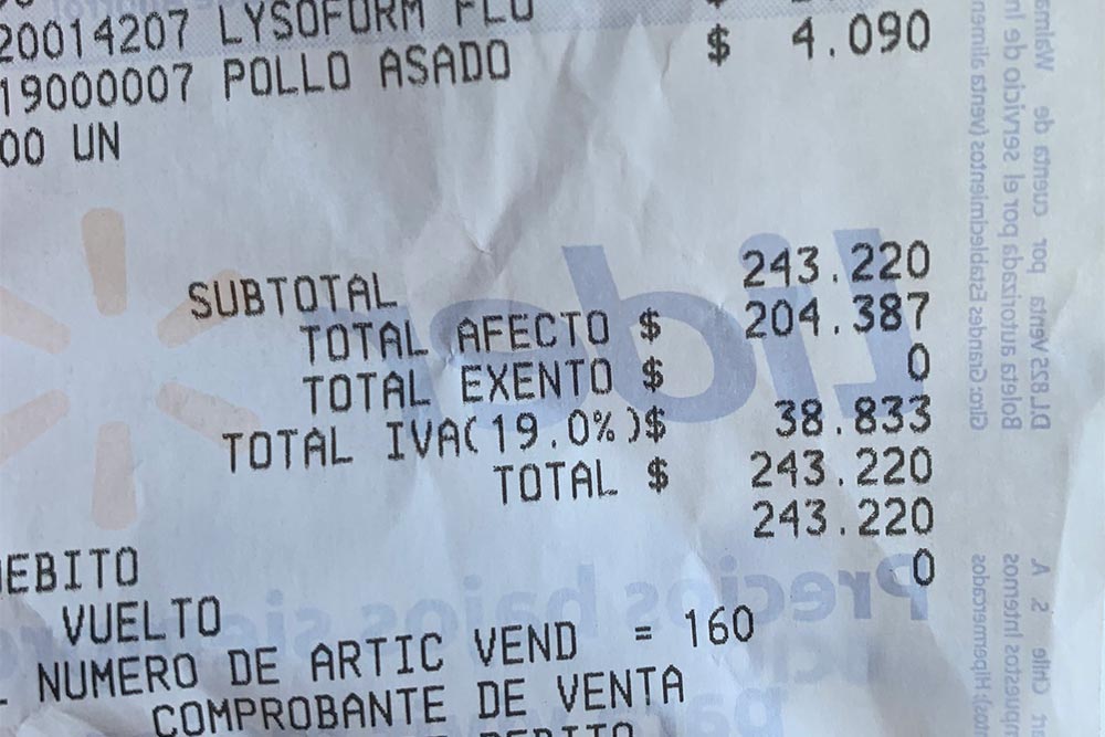 Supermercados comenzaron a desglosar el IVA en boletas - Chócale